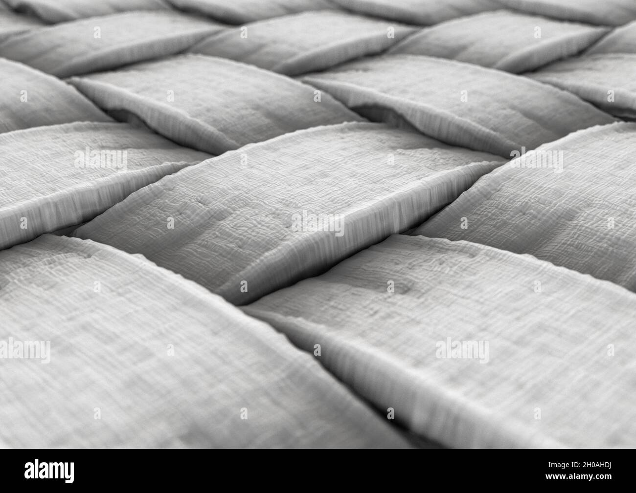 A microscopic view of a simple woven textile - 3D render Stock Photo ...