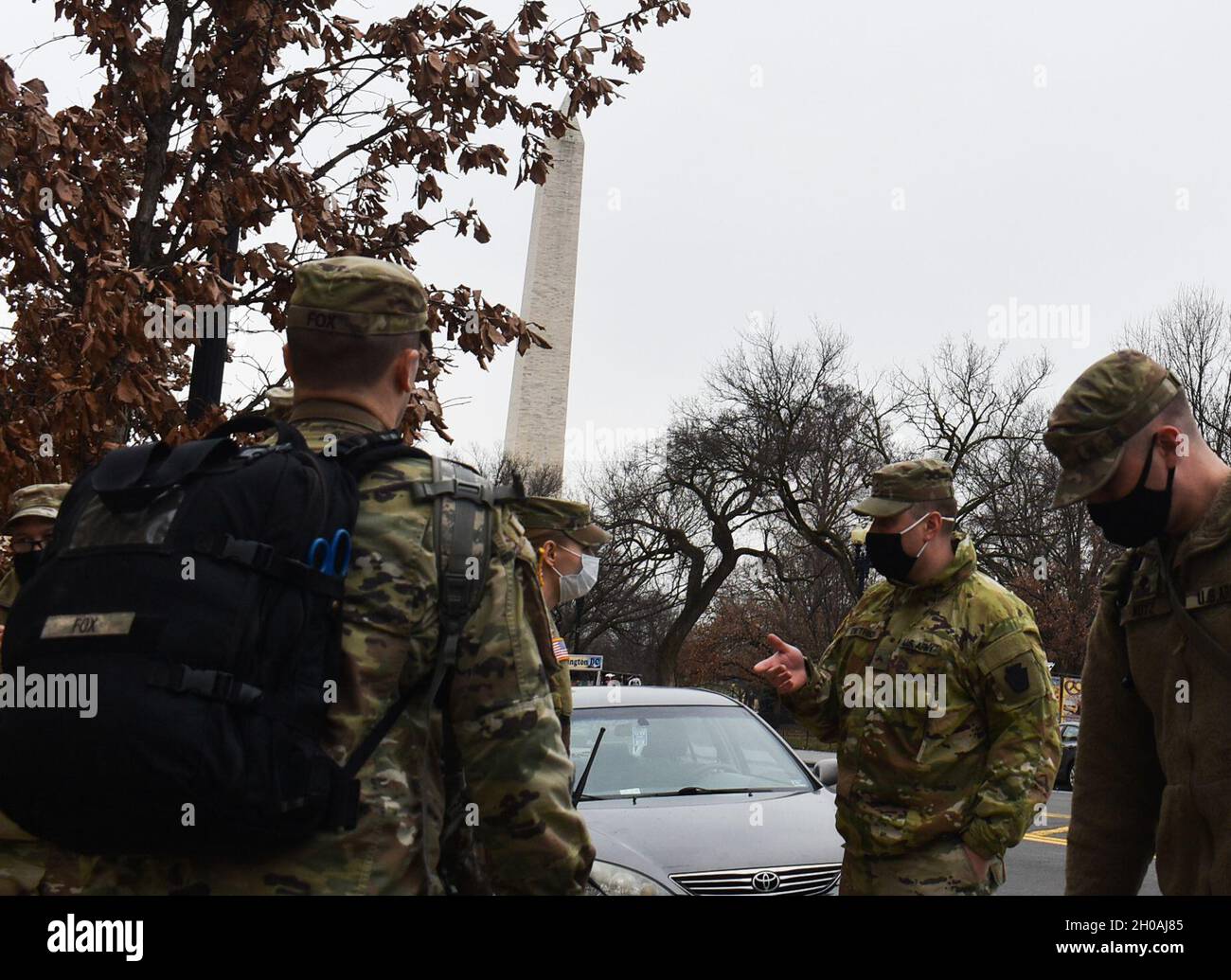 Soldiers from the 1/108th Field Artillery Battalion, 56th Stryker ...