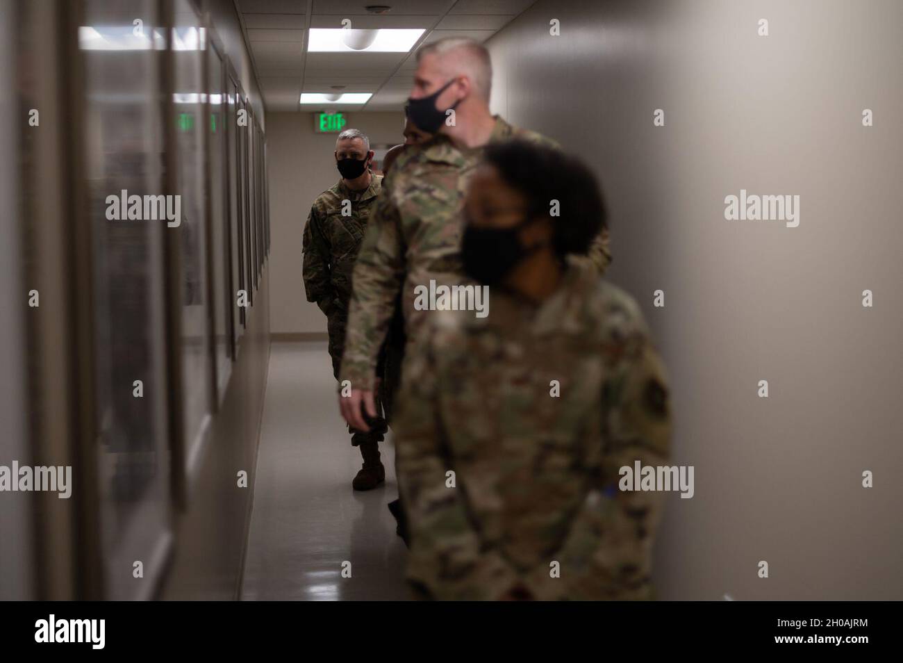 Military personnel assigned to the 60th Air Mobility Wing tour the ...