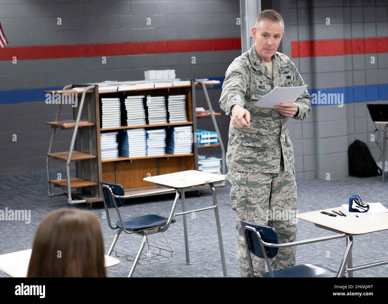 Retired Air Force Col. Kevin Riley, the senior aerospace science ...