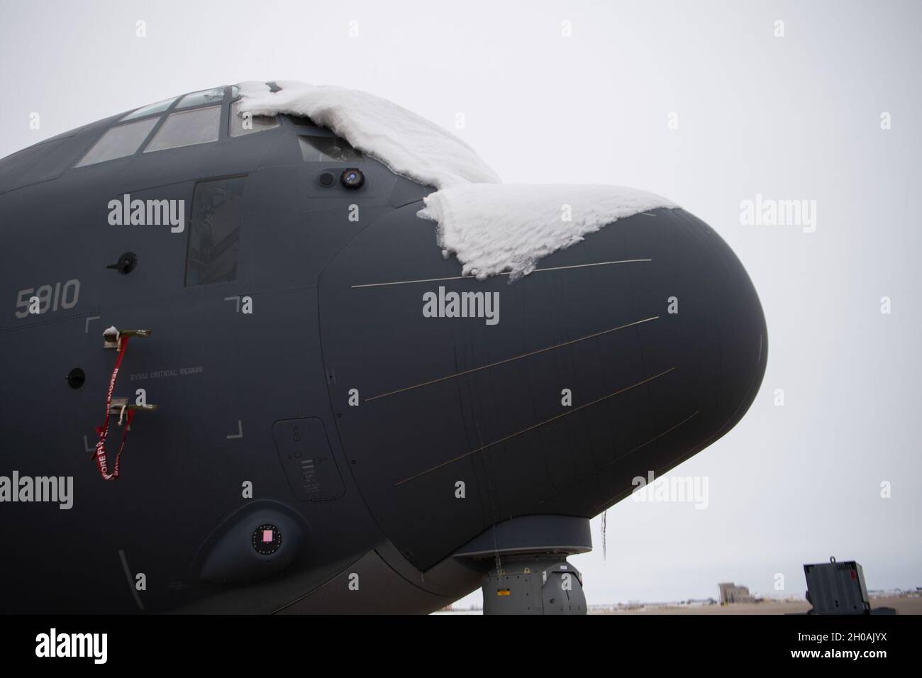 An MC-130J Commando II sits on the flight line at Cannon Air Force Base ...