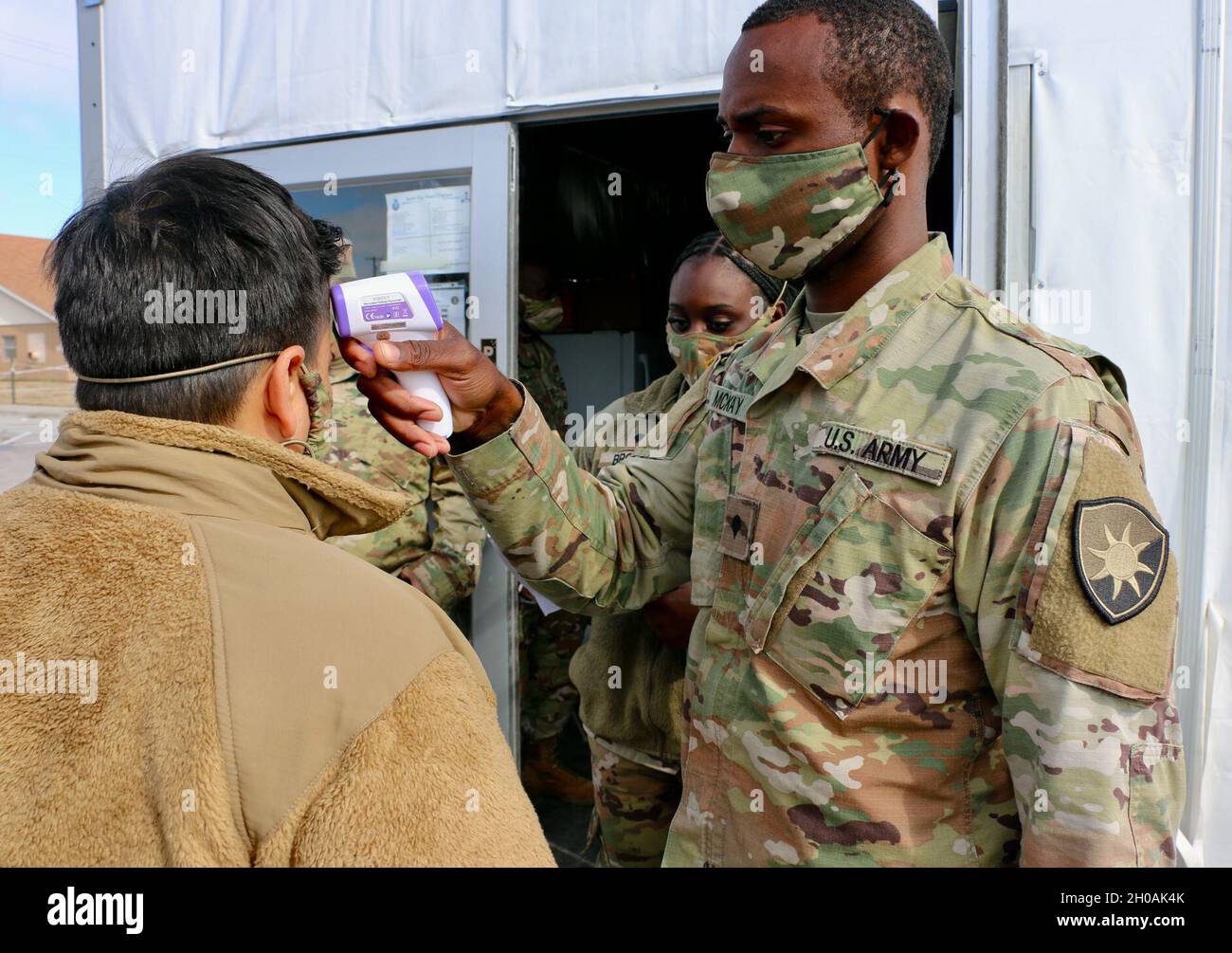 Spc. Chynard McKay, a unit supply specialist deploying with the 50th ...