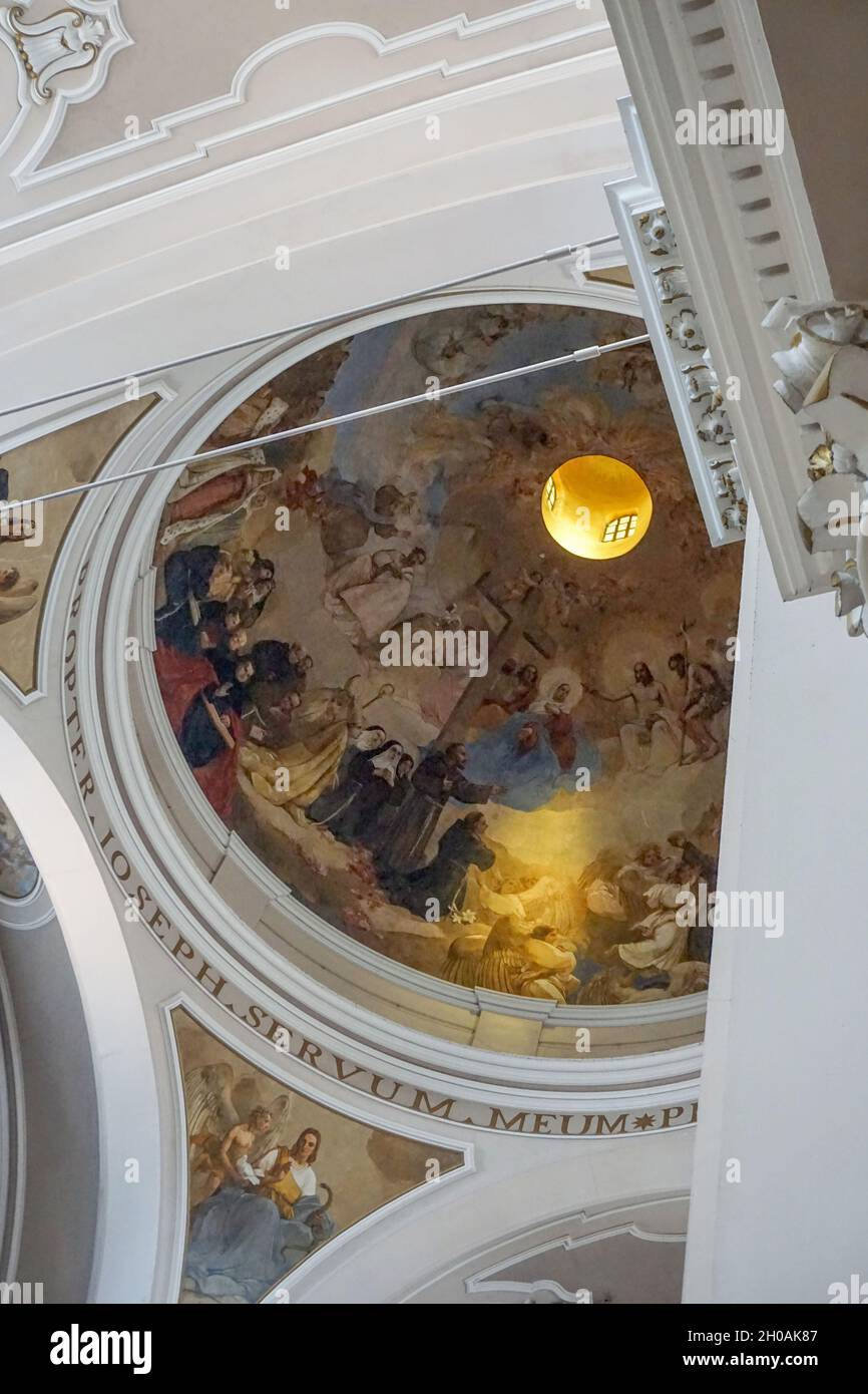 Fresco of the Bocchetti Dome, Basilica St. Joseph of Cupertino, Osimo ...