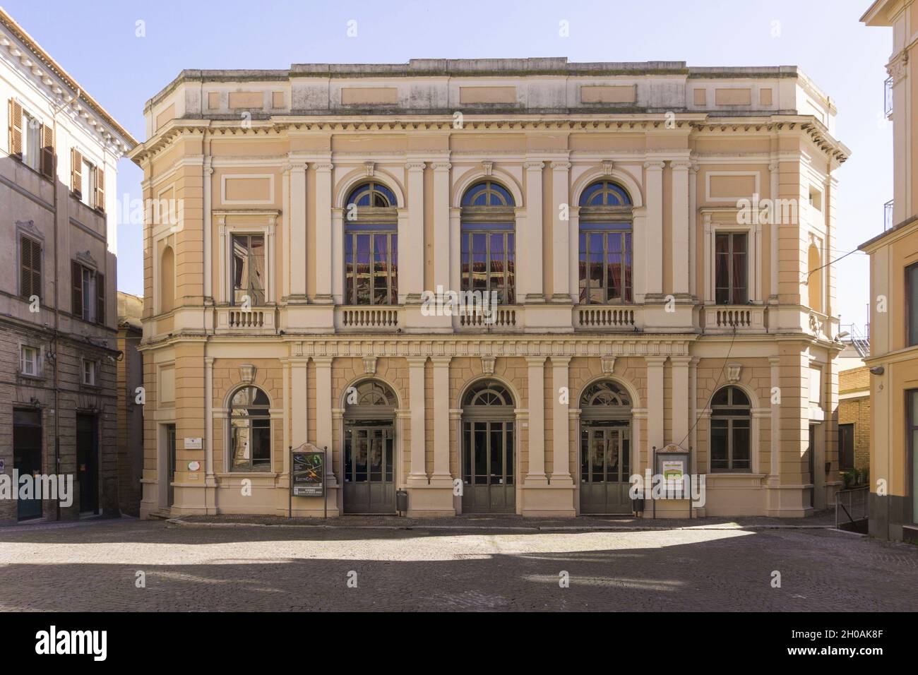 New Fenice theater nineteenth century, Osimo, Marche, Italy, Europe ...