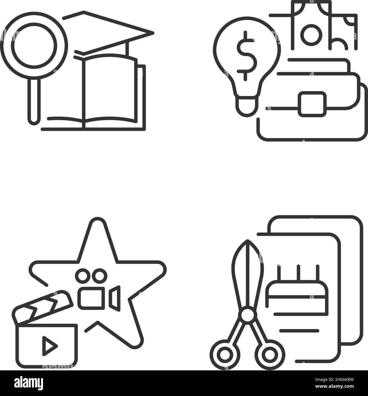 Outstanding aptitude linear icons set Stock Vector Image & Art - Alamy
