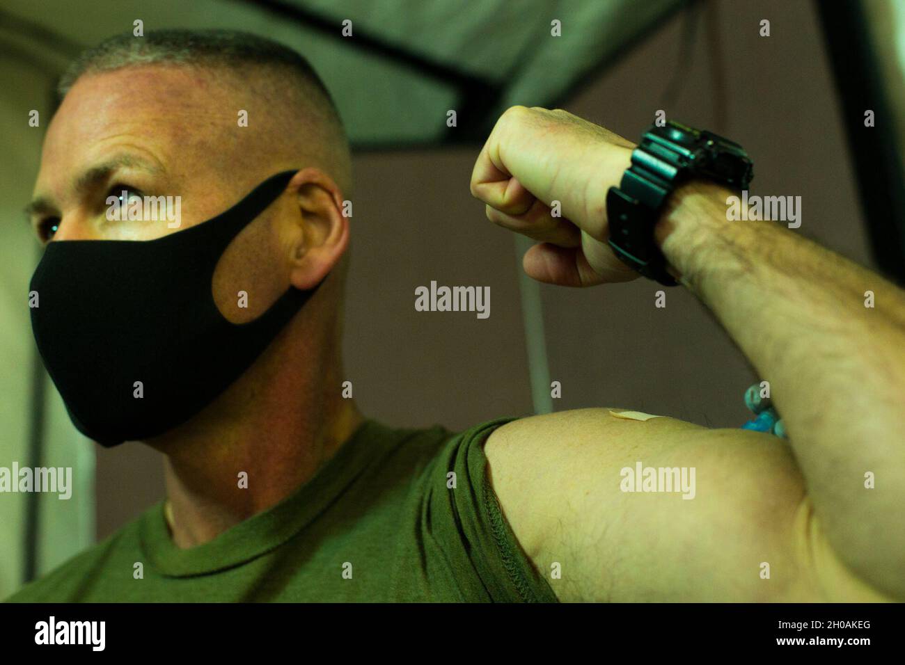 U.S. Marine Corps Col. Matthew Tracy, commanding officer of 4th Marines ...