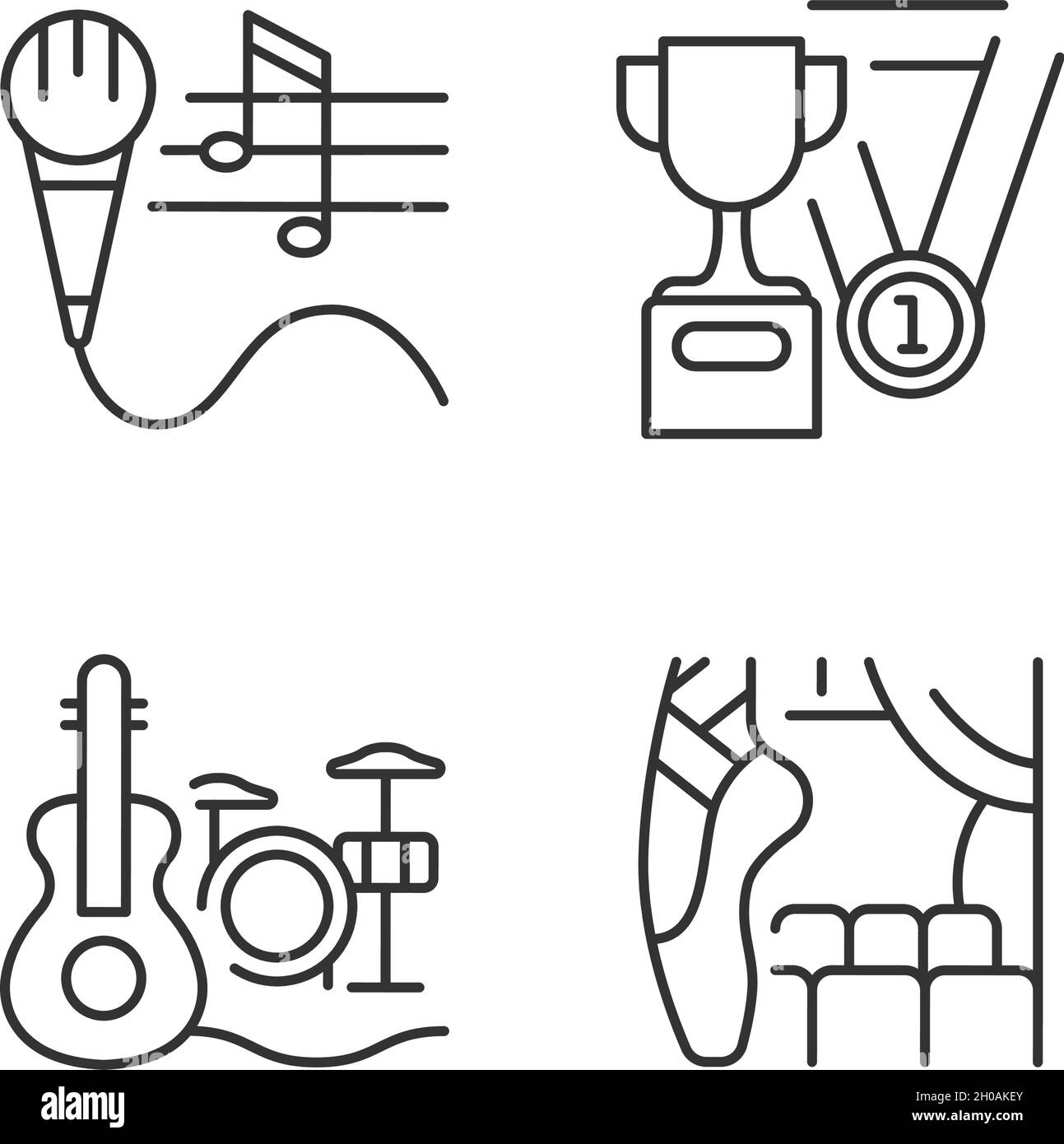Leisure line icons collection Black and White Stock Photos & Images - Alamy