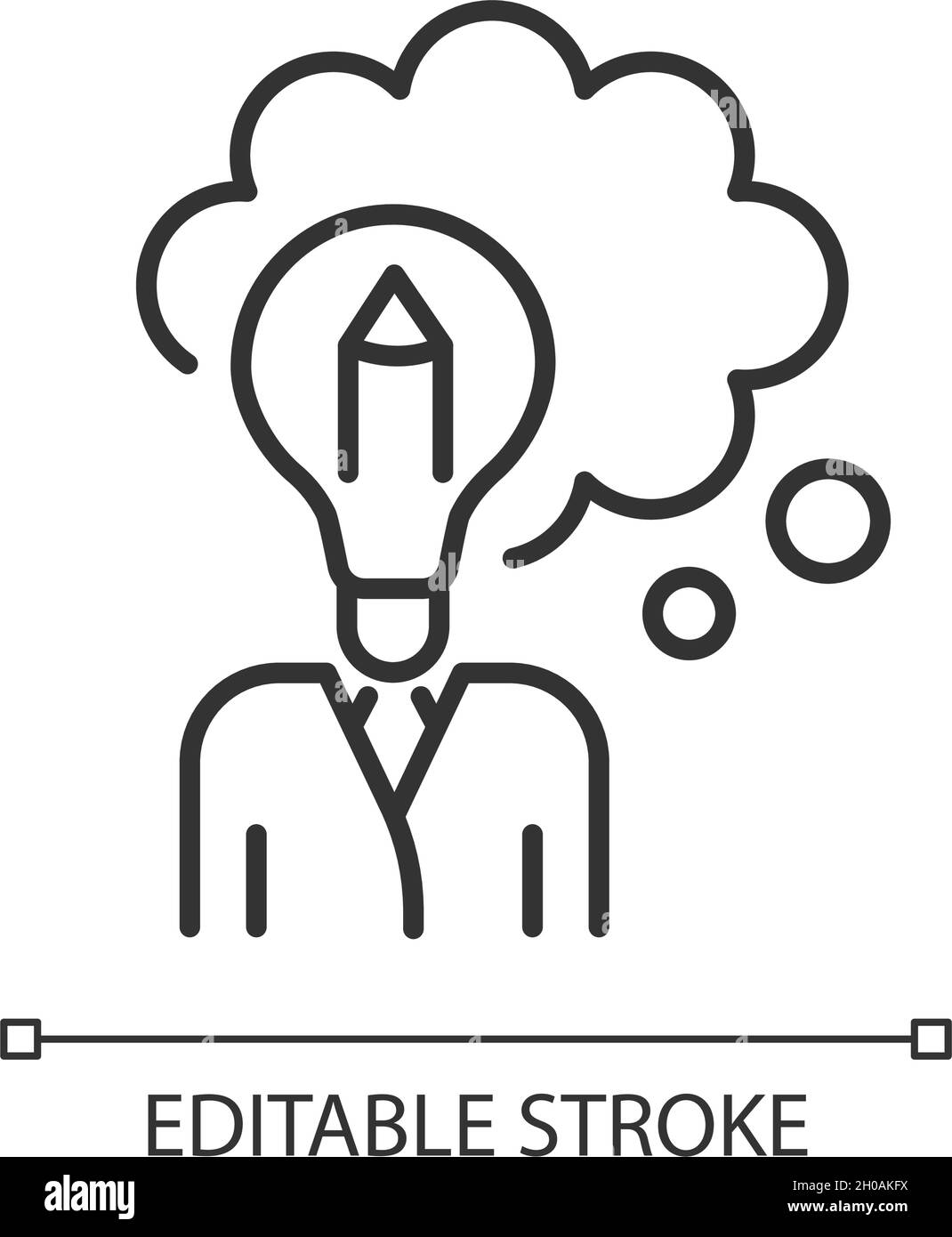 Design thinking linear icon Stock Vector Image & Art - Alamy