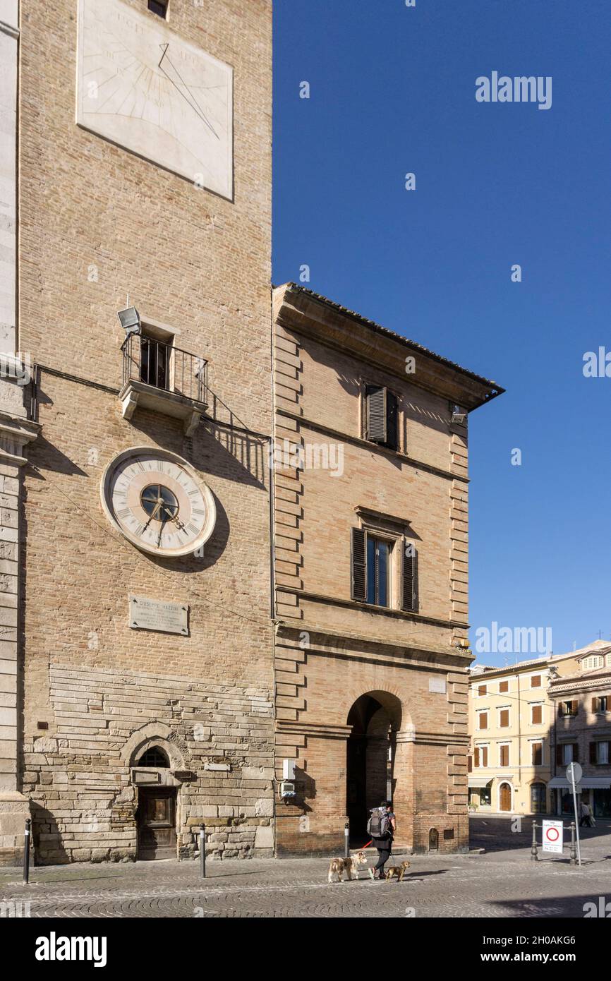 The Civic Tower, Town Hall, Osimo, Marche, Italy, Europe Stock Photo ...