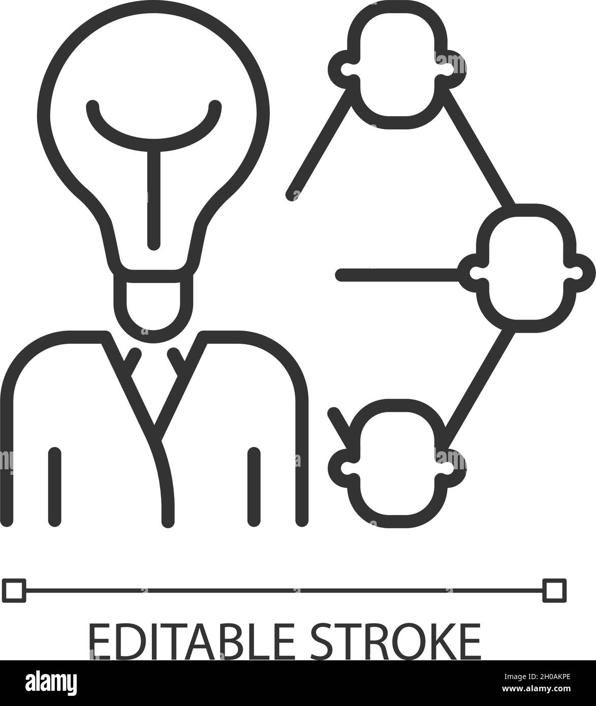 Influencing and leadership linear icon Stock Vector Image & Art - Alamy