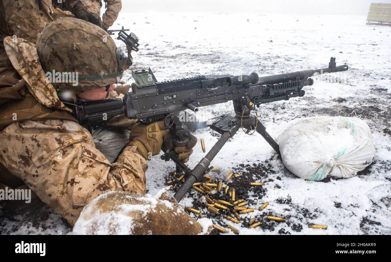 U.S. Marine Corps Lance Cpl. Leonardo Nardin, a machine gunner with ...
