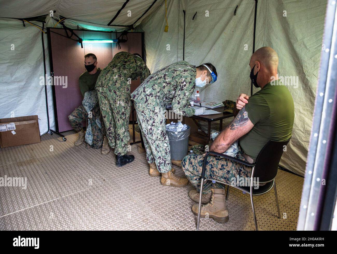 U.S. Marine Corps Brig. Gen. Kyle Ellison, left, III Marine ...