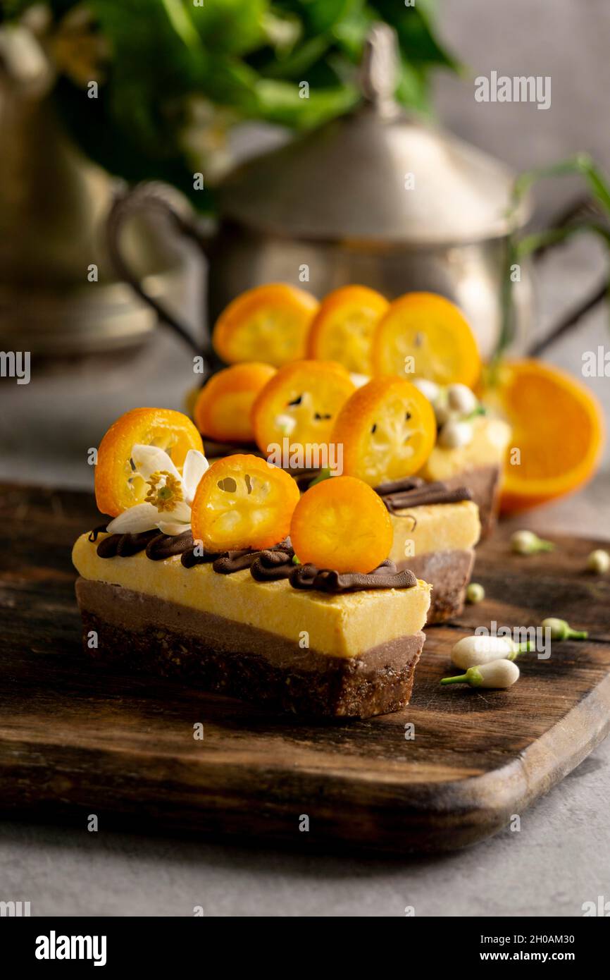 Composition of delicious homemade cakes Stock Photo - Alamy