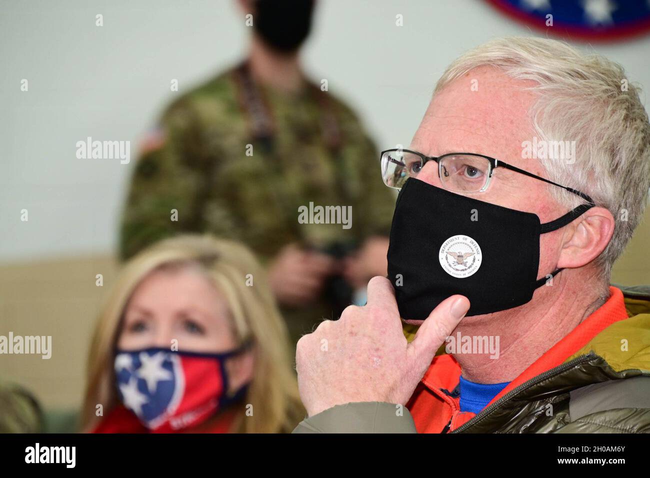 Acting Secretary of Defense Christopher C. Miller and Sen. Marsha ...