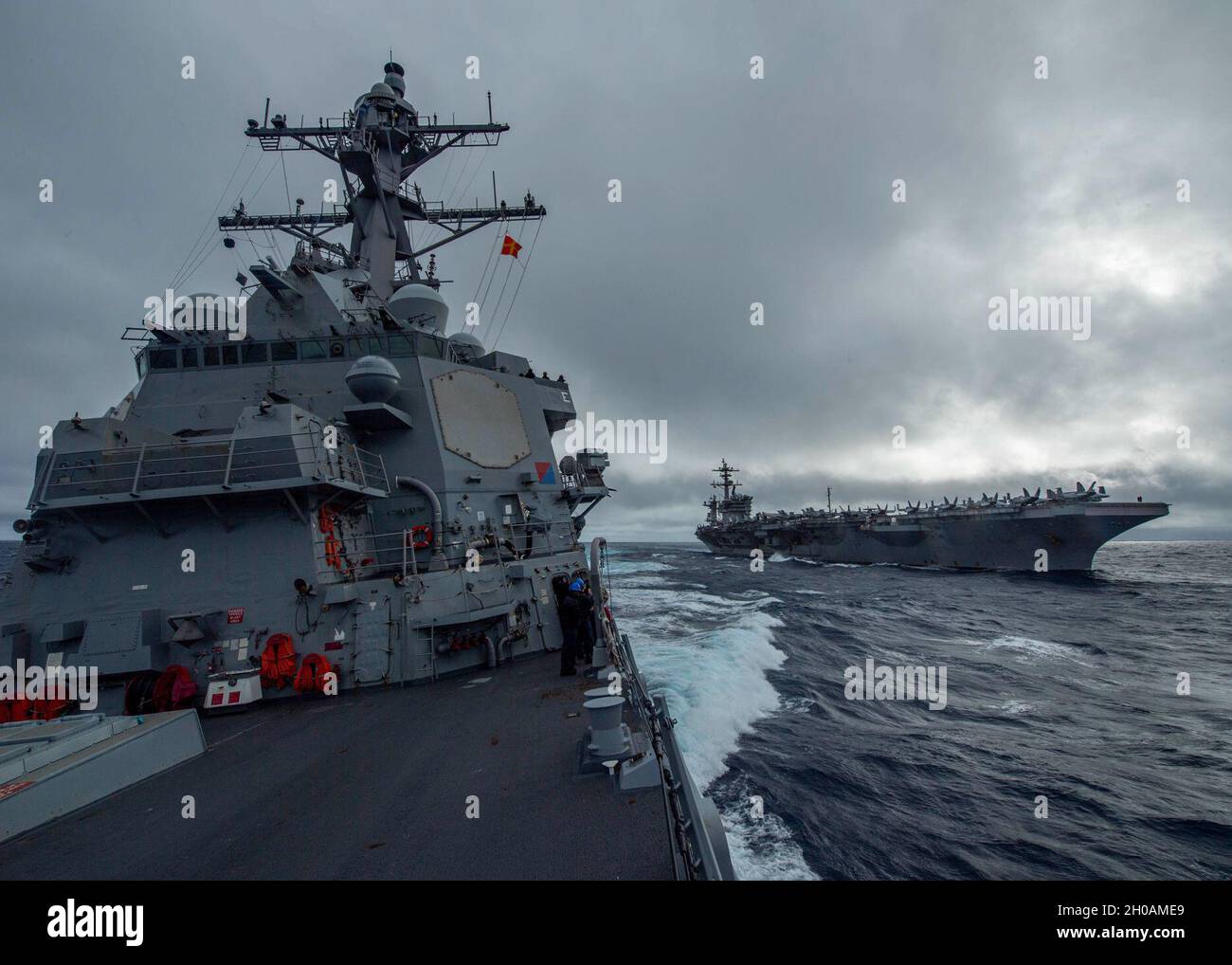 PACIFIC OCEAN (Jan. 12, 2021) The Arleigh Burke-class guided-missile ...
