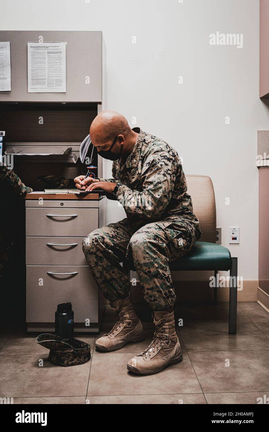 U.S. Marine Corps Lt. Col. Edward Holton, battalion commander, 1st ...