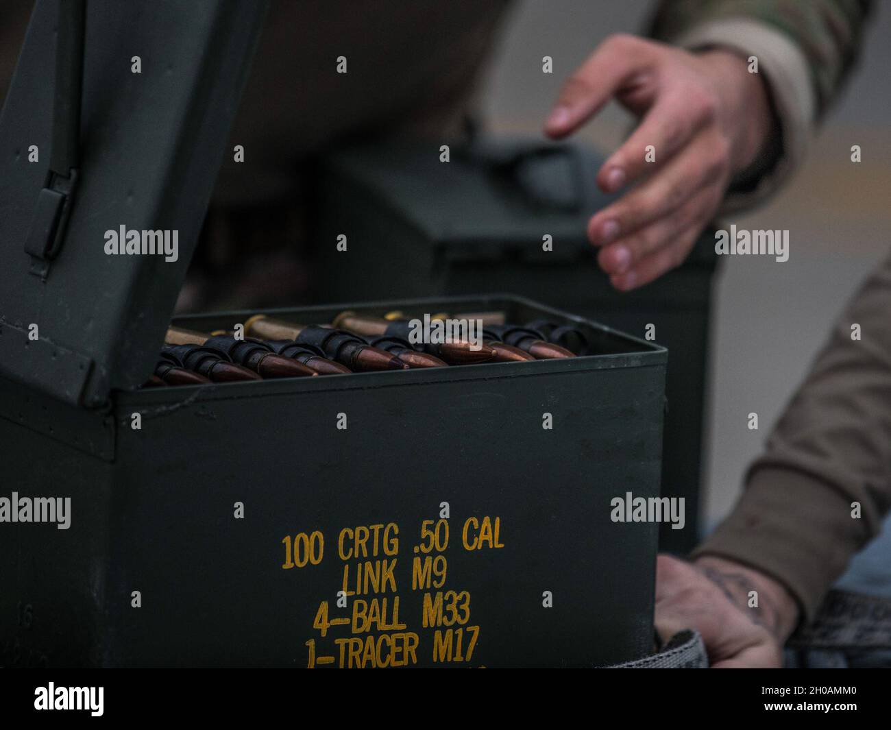 U.S. Air Force Senior Airman Casey Wilson, a flight engineer with the ...