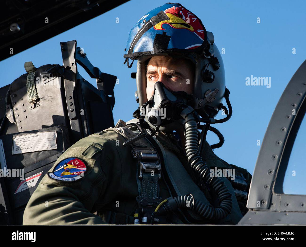 U.S. Air Force Lt. Col. Jason Heard, 492nd Fighter Squadron F-15E ...