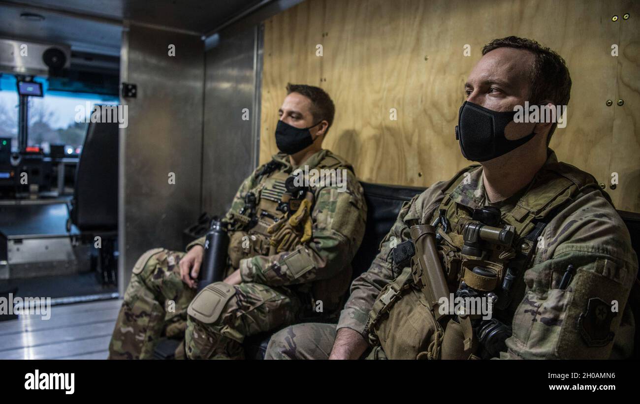 U.S. Air Force Tech. Sgt. Kyle Hall, a flight engineer with the 8th ...