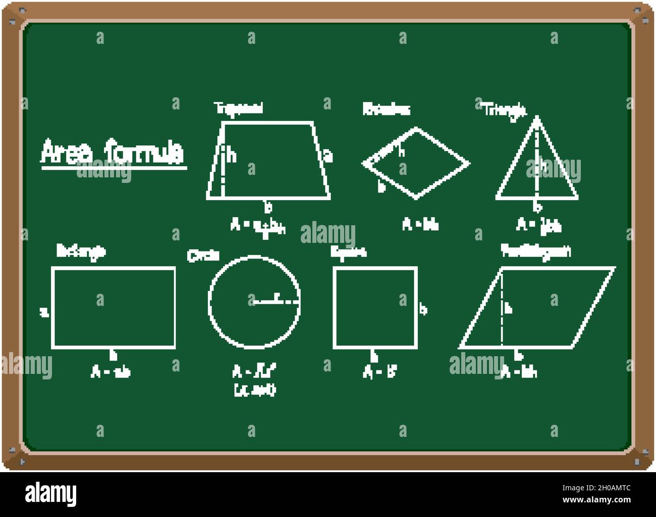 Math formula on blackboard isolated illustration Stock Vector Image ...