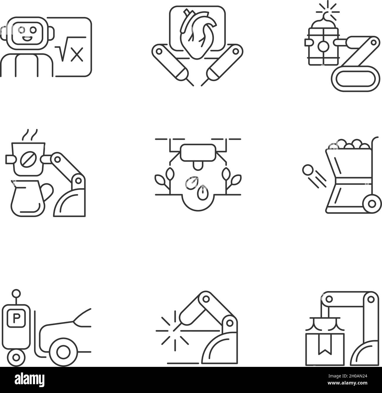 Leading technologies linear icons set Stock Vector Image & Art - Alamy