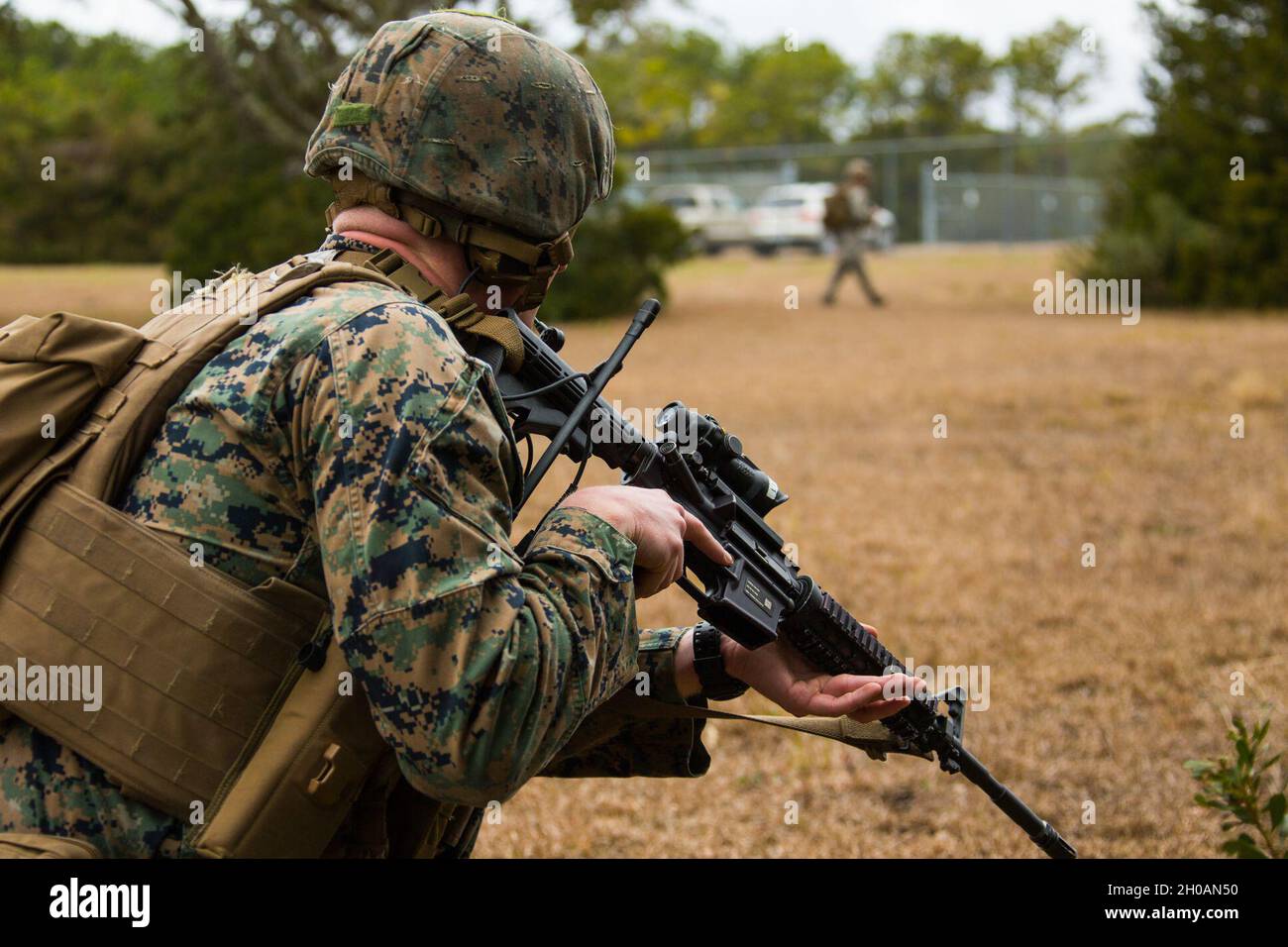 U.S. Marines Corps Capt. William Myers, a field artillery officer with ...