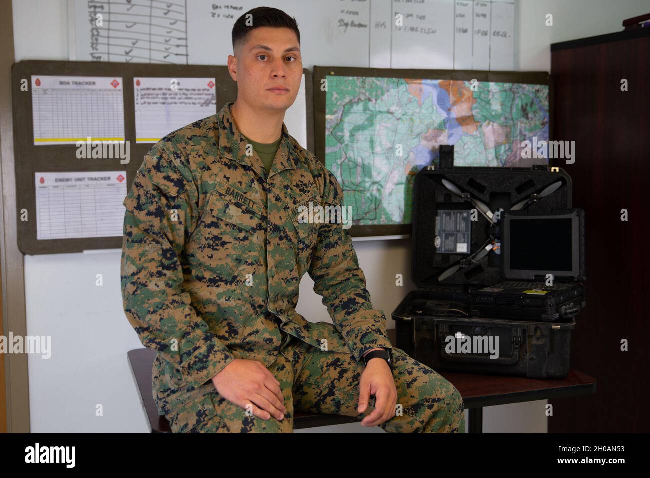 U.S. Marine Corps Cpl. Gilbert A. Barrett IV, a senior analyst and ...