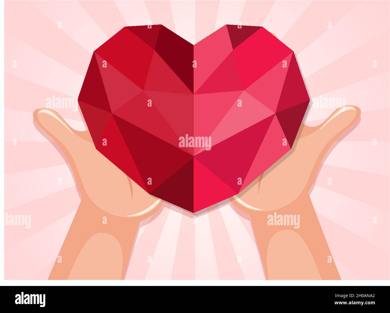 Human hands holding heart illustration Stock Vector Image & Art - Alamy