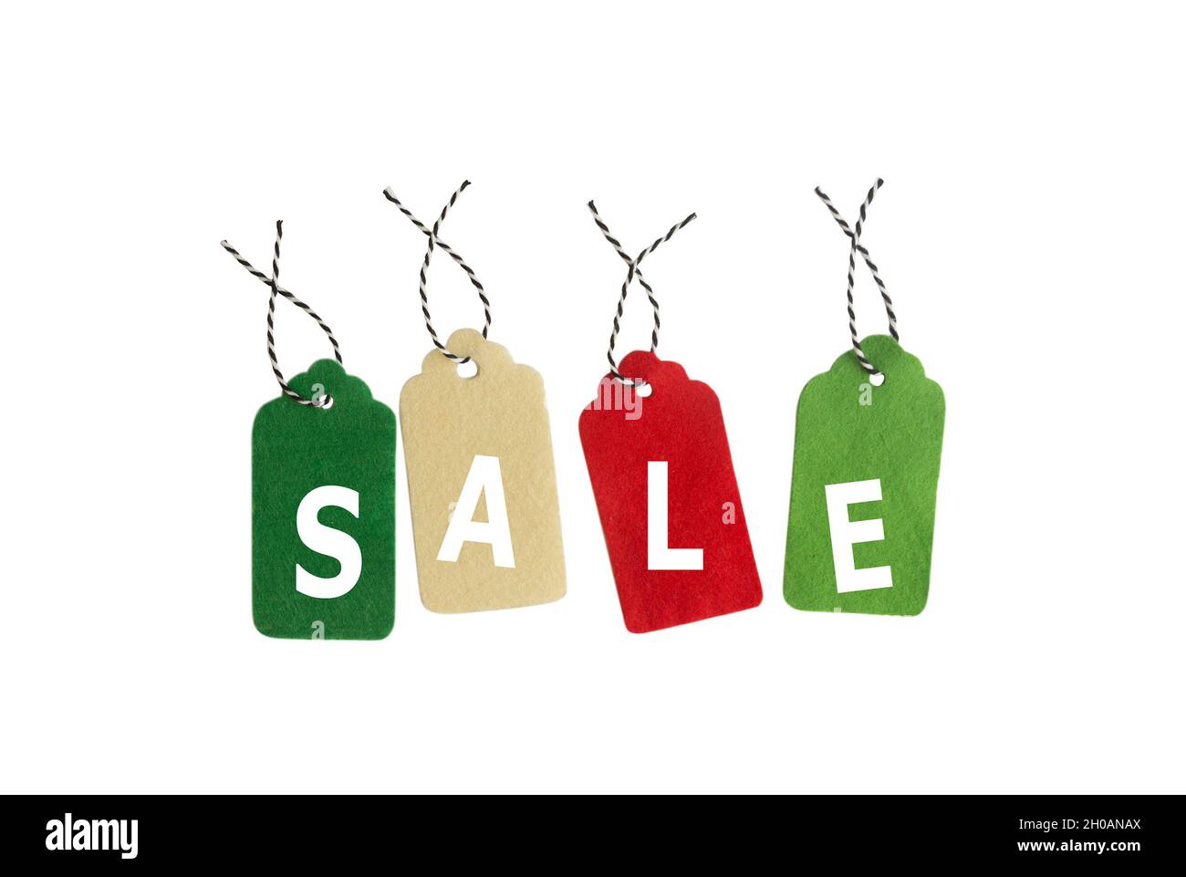 Set of color gift tags isolated on white background. Sale labels. Price ...