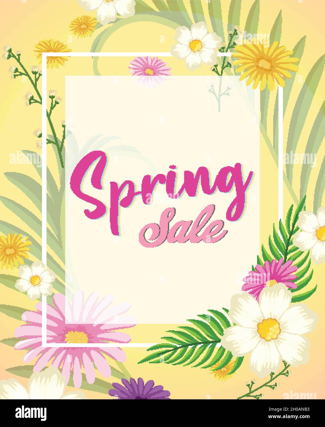 Floral spring banner template illustration Stock Vector Image & Art - Alamy