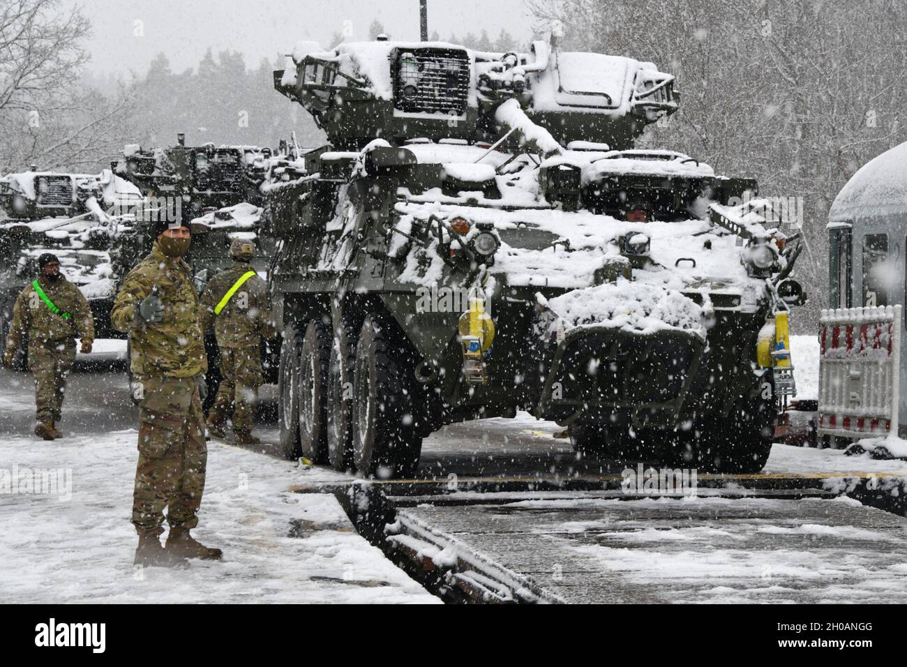 U.S. Army Cpt. Tucker Warner, foreground left, with 1st Squadron, 2d ...