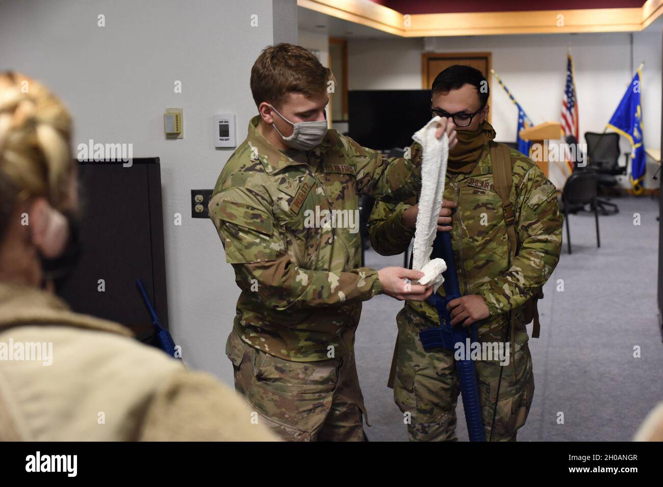 Senior Airmen Chase Podratz, left, and Garret Cook, 341st Missile ...