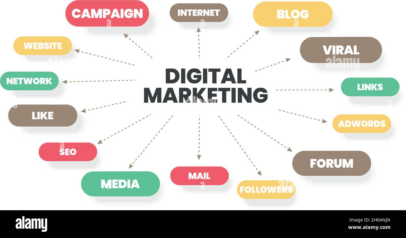 Creative Digital marketing infographic is a vector illustration of ...