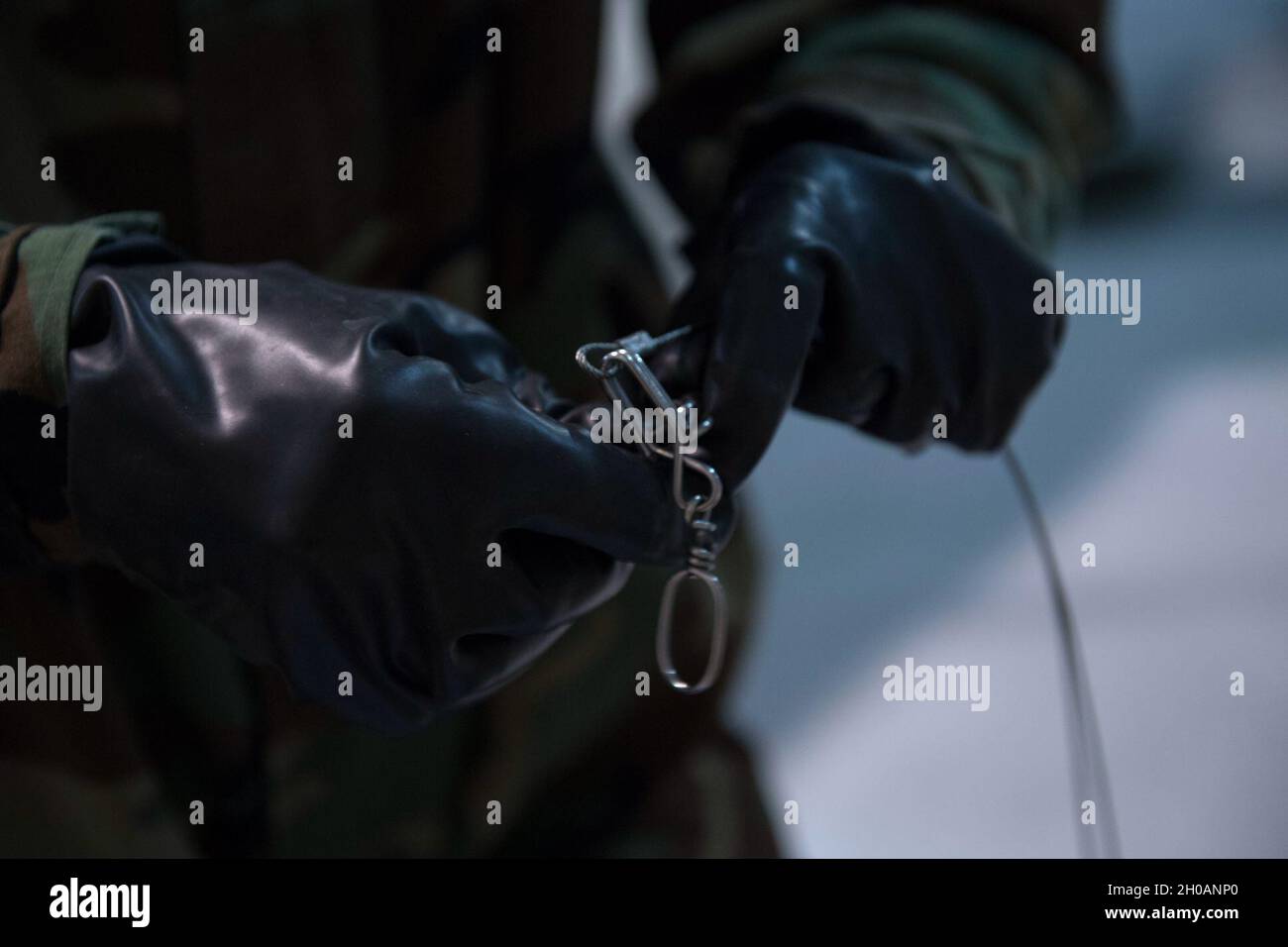 Senior Airman Jacob Boren, 9th Aircraft Maintenance Unit weapons load ...