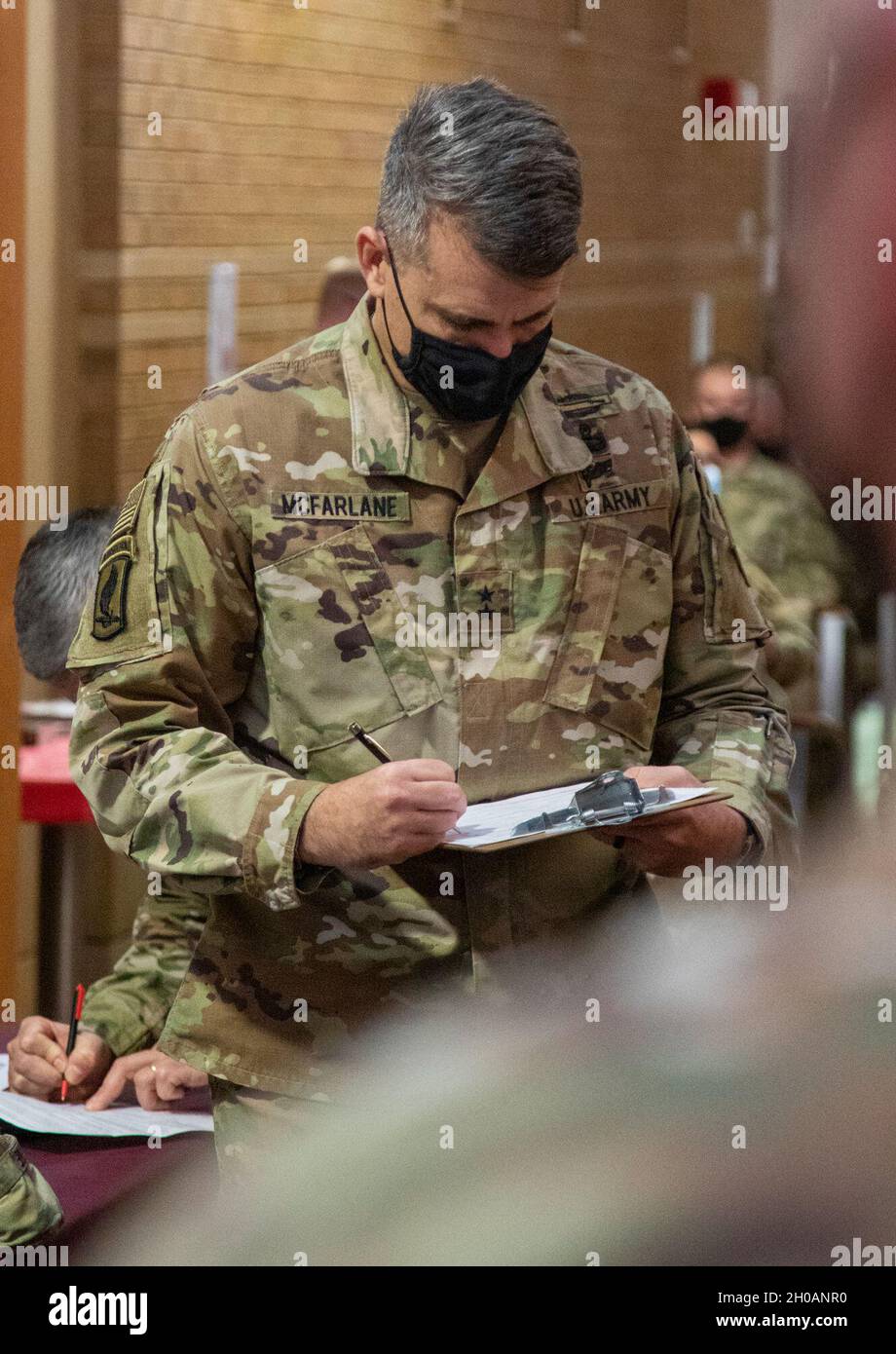 Maj. Gen. Matthew W. McFarlane, the commanding general of the 4th Infantry Division and Fort ...