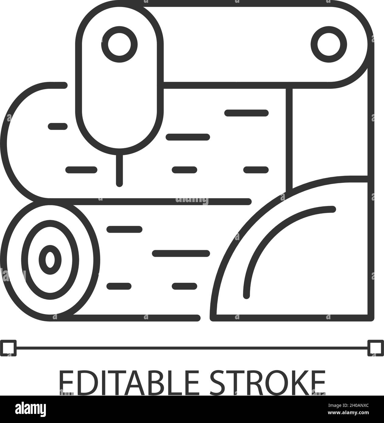 Wood processing linear icon Stock Vector Image & Art - Alamy