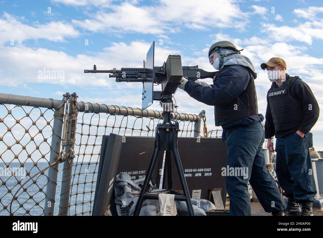 ATLANTIC OCEAN (Jan. 12, 2021) – Gunners Mate 2nd Class Beverly Stroud ...