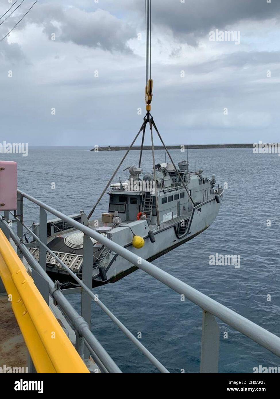 Military Sealift Command’s USNS Soderman (T-AKR 317) onloaded a MK VI patrol boat, exercising ...