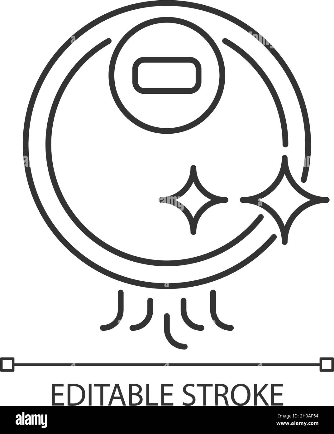 Line robot vacuum cleaner Black and White Stock Photos & Images - Alamy