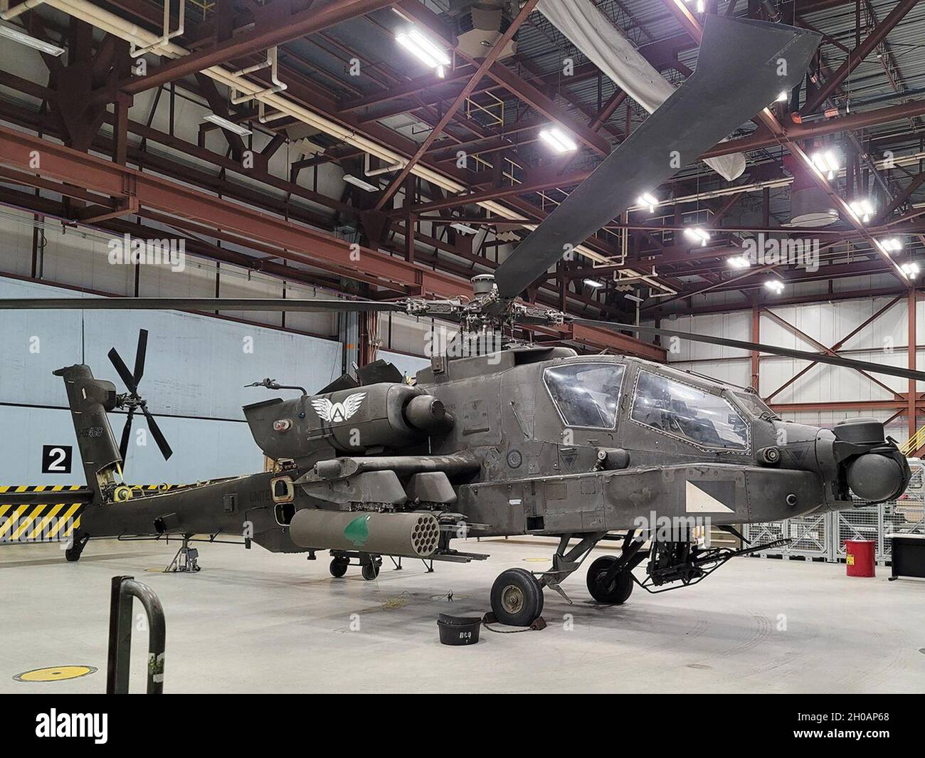 210112-A-FV109-0004 FORT DRUM, N.Y. An Apache helicopter outfitted with a M299 Longbow Hellfire ...