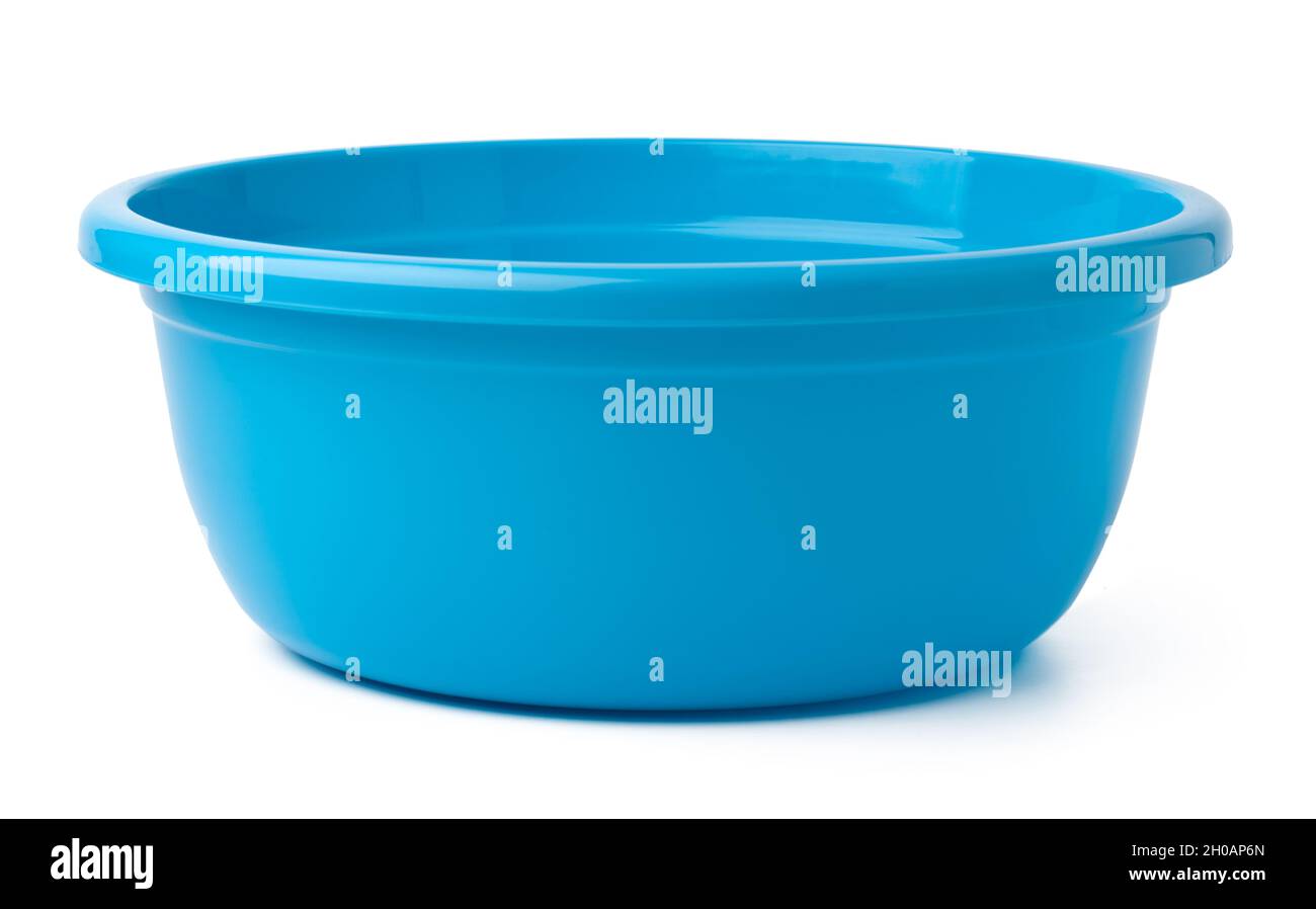 Plastic empty basin isolated on white background Stock Photo - Alamy