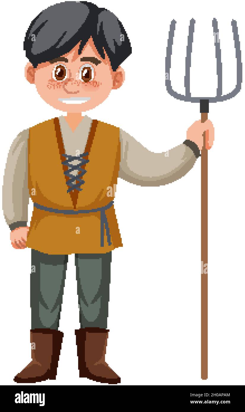 Medieval male historical cartoon characters illustration Stock Vector ...