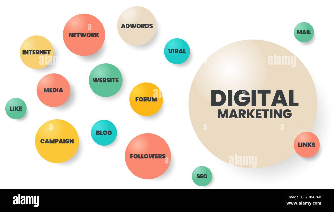 Creative Digital marketing infographic is a vector illustration of ...