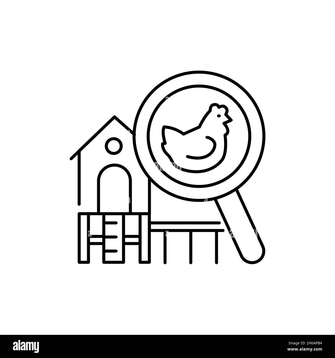 Geoponics color line icon. Isolated vector element. Outline pictogram ...