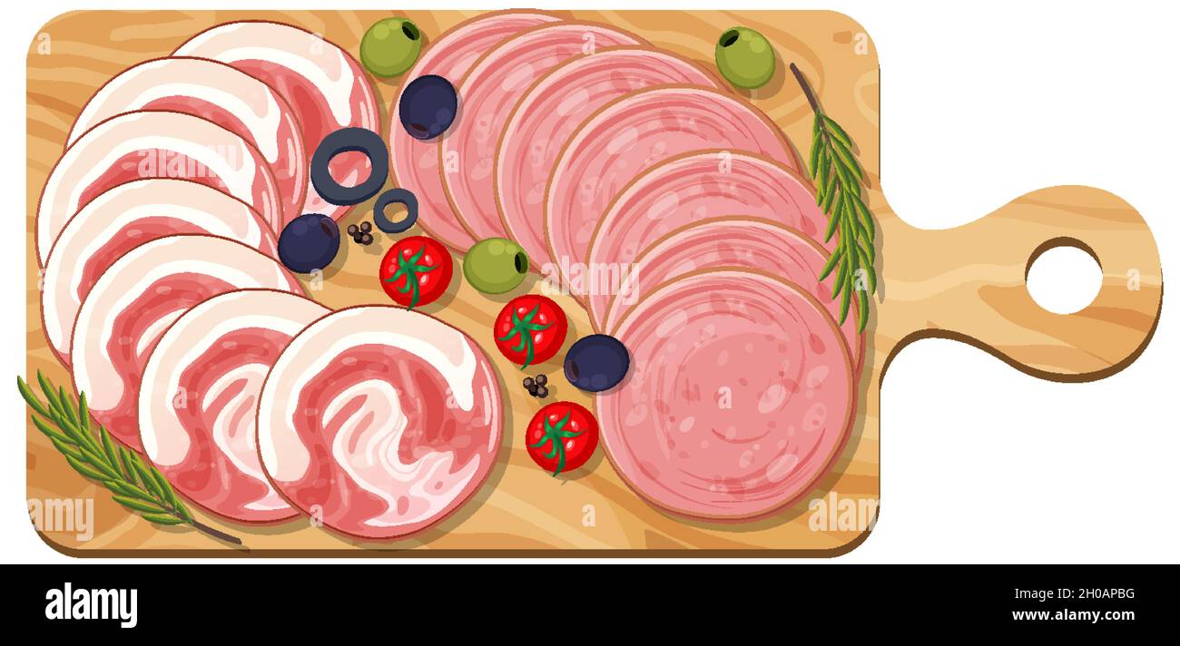 Cold cuts cheese Stock Vector Images - Alamy