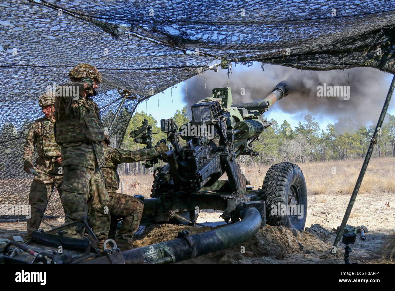 U.S. Army Paratroopers assigned to 2nd Battalion, 319th Airborne Field Artillery Regiment, 2nd ...