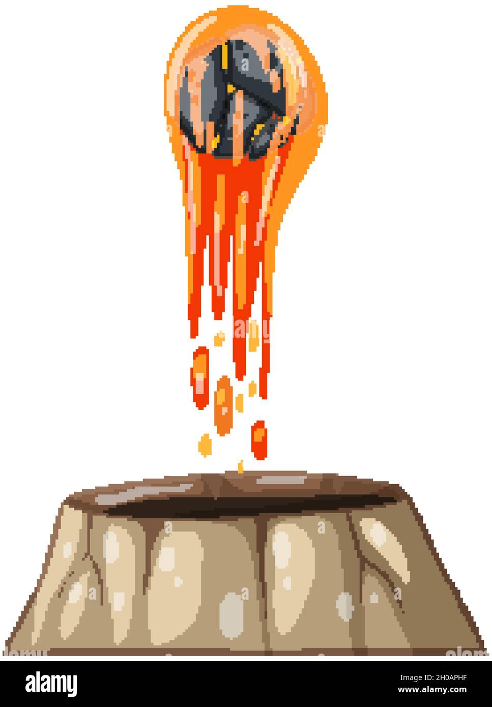 Magma stone on white background illustration Stock Vector Image & Art ...