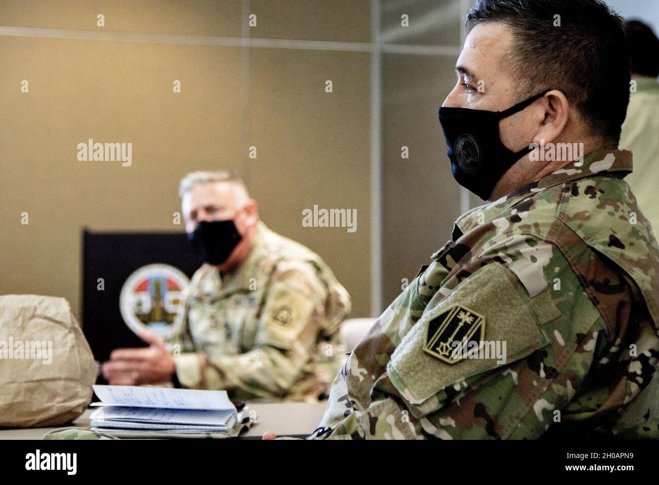 U.S. Army Maj. Gen. Pablo Estrada, commanding general of Task Force 46 ...