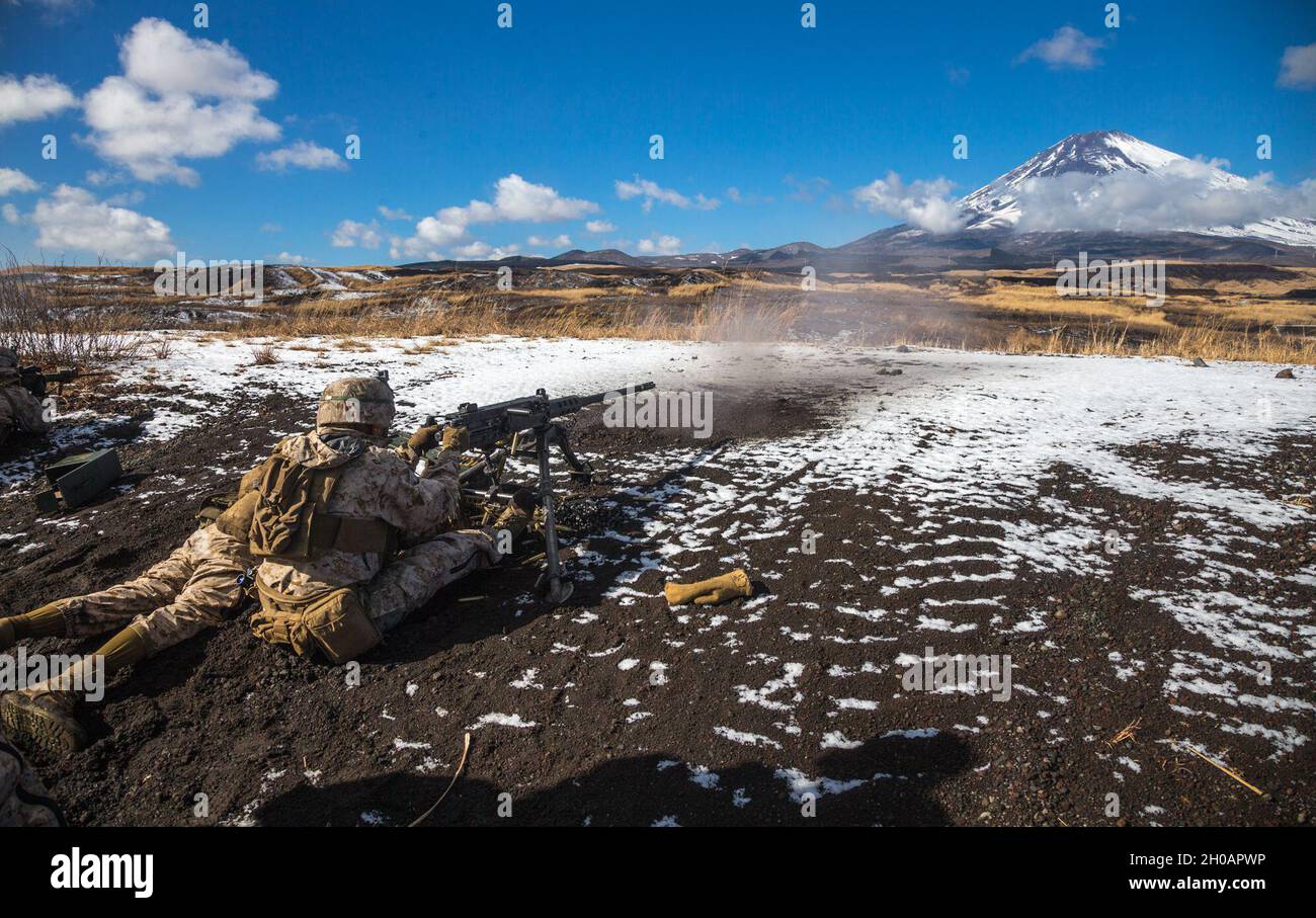 U.S. Marine Corps Daniel Galeano, a machine gunner with Combined Anti ...