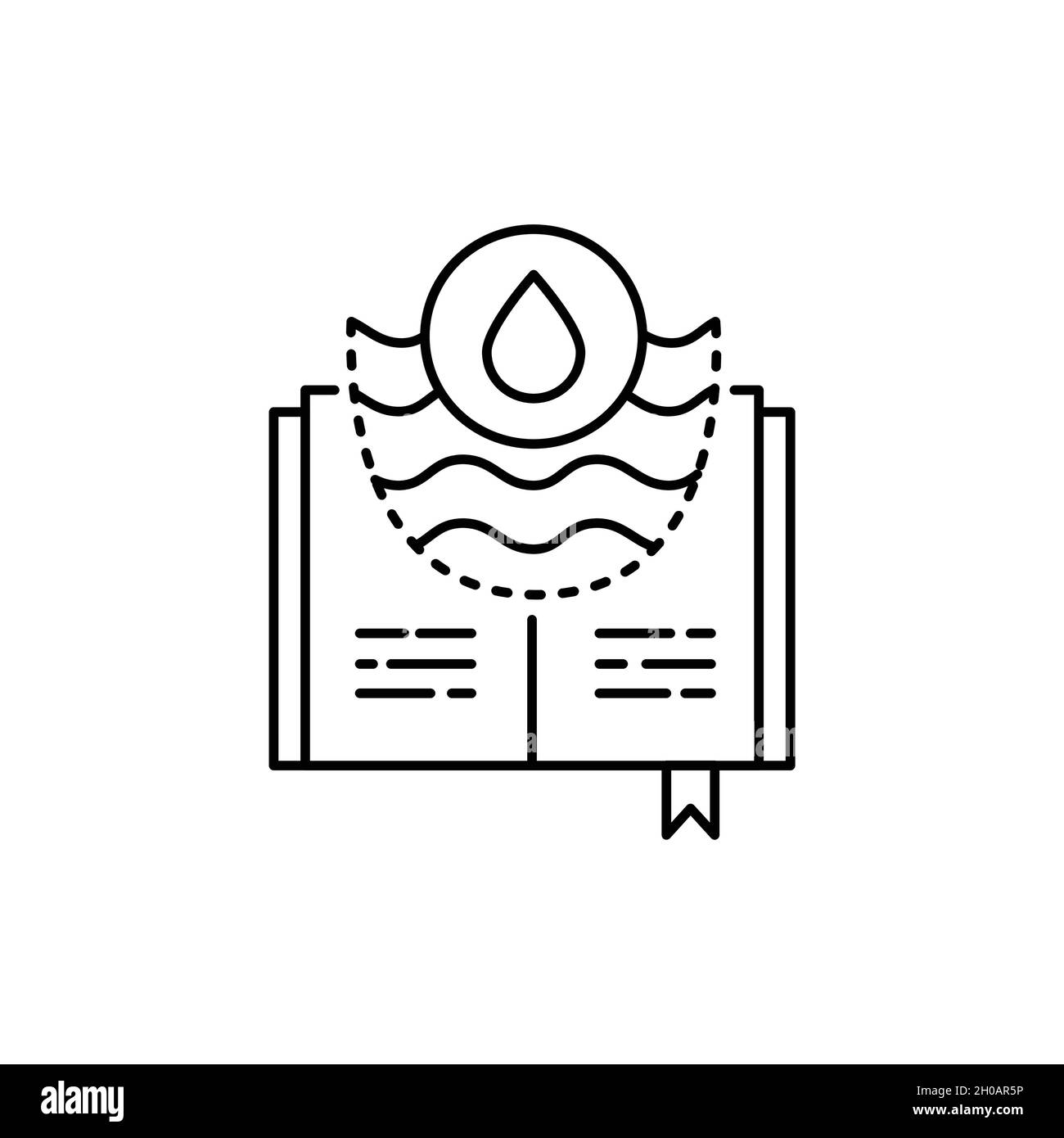 Hydrology color line icon. Isolated vector element. Outline pictogram ...
